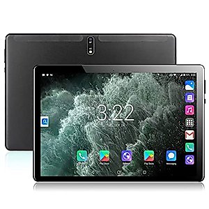 10.1 Inch Tablet, 2560x1600 4G LTE Black Tablet for 11.0 System, 16GB 512GB Dual SIM Dual Standby Tablet, Octa Core Portable Tablet for Home