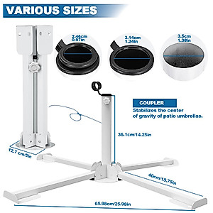 MILIMOLI Portable Foldable Beach Umbrella Stand - Outdoor Sunshade Anchor - Adjustable Patio Umbrella Base Holder - Rust Free Umbrella Base - Tempered Iron Patio Umbrella Stand