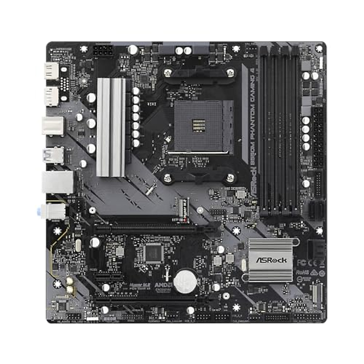 ASRock AM4 AMD B550 SATA 6Gb/s Micro ATX AMD Motherboard Model B550M Phantom Gaming 4