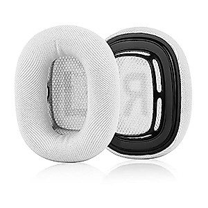 Jecobb Replacement Earpads for Apple AirPods Max Headphones with Mesh Fabric & Memory Foam Ear Cushions (Silver)