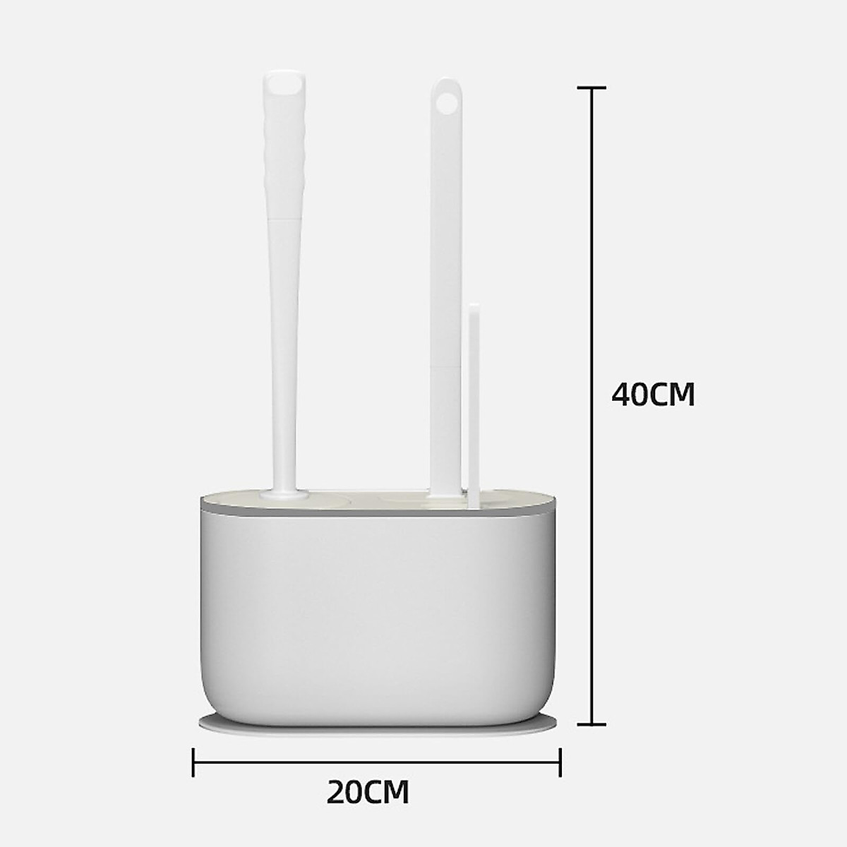 Yuehuam Toilet Brush and Holder Set of 3, Solicone Toilet Bowl Cleaner Brush, Flexible Toilet Cleaner Brush with Wall Mount& Flooring Brush Holder Bathroom Accessories