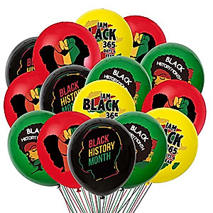 Black History Month Balloons Party Decoration Supplies - African American Country Festival Black History Balloons Party Decorations