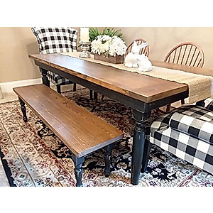 Farm Table with Spindle Legs - Solid Wood Trinity Class Table