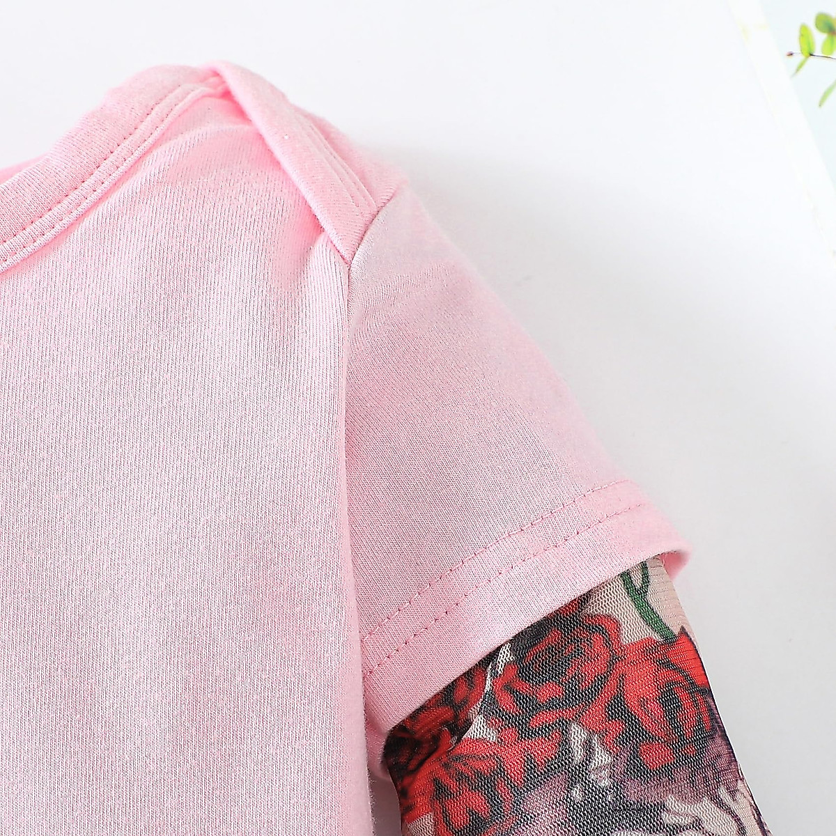 Magic Park 3-24M Infant Baby Boys Girls Tattoo Sleeve Romper Bodysuit Toddler Boy Tattoo Shirts Jumpsuit (Pink-C, 3-6 Months)