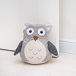 Marwood Cute Door Stopper Decorative Door Stops for Home and Office, Owl Weighted Interior Doorstop Fabric Stuffed Animal Door Stopper Floor Decorative