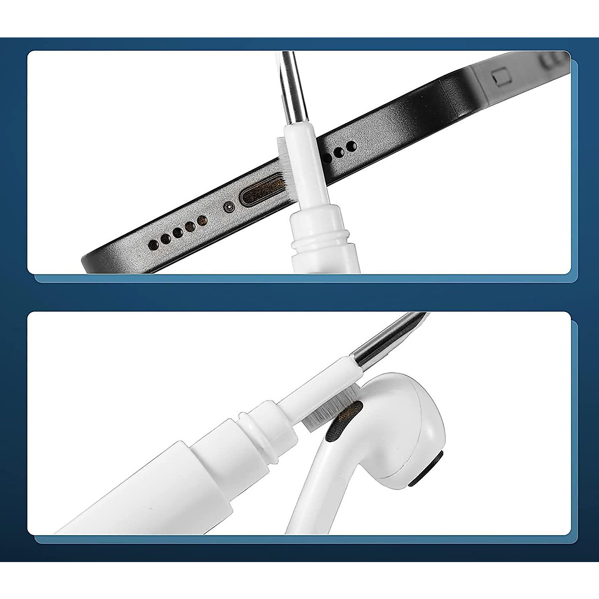 Cleaning Pen, Cleaning kit for Headphones and Cellphones, 3 in 1 Cleaning Kit for Bluetooth Airpods Case, Earbuds, Camera.