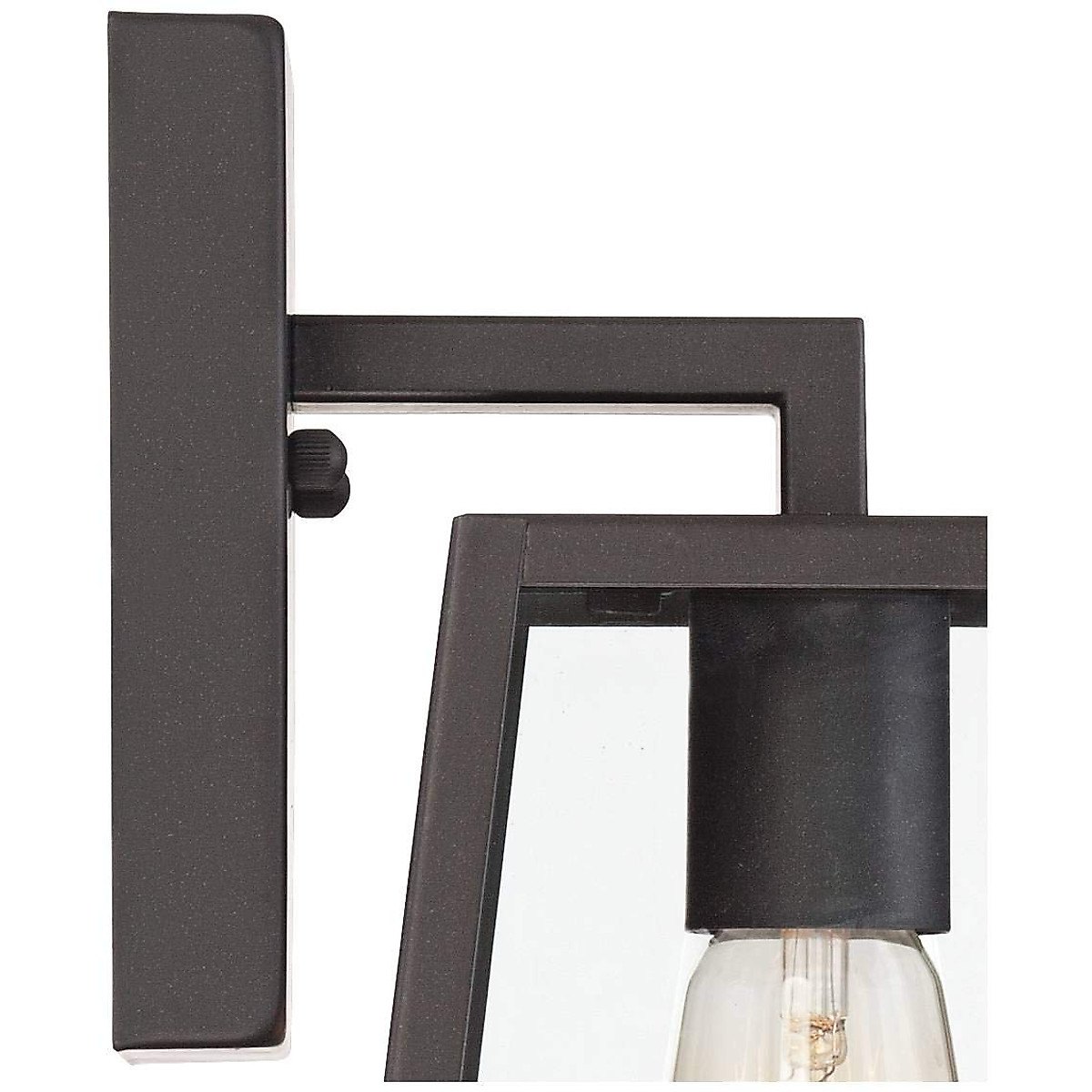 John Timberland Arrington Modern Industrial Outdoor Wall Light Fixture Mystic Black Steel 10 3/4" Clear Glass Panel for Exterior House Porch Patio Outside Deck Garage Front Door Garden Home