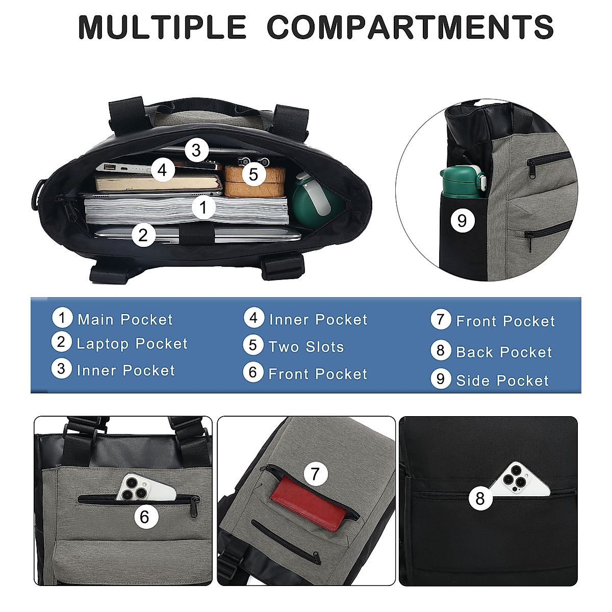 BASICPOWER Backpack Purse for Women Convertible Laptop Tote Work Bag Nurse Teacher Bag for Travel