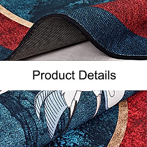 Custom Doormat Indoor Area Rug Carpet Personalized Design with Text Photo Logo Image Housewarming Gift Non-Slip Washable Floor Bath Mat Suit for Home Garden Office Entry Decorative (Circular - 31.5")