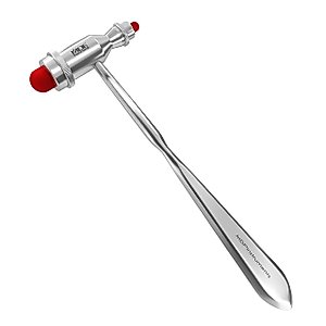 MDF Instruments, Tromner Neurological Reflex Hammer with Pointed tip Handle for cutaneous and Superficial responses - Free-Parts-for-Life & Lifetime Warranty - Red (MDF555-02)