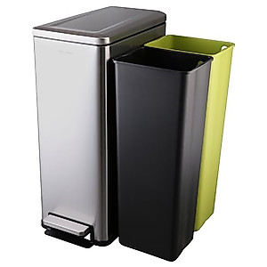 The Step N' Sort Slim Design, 2 x 21.5L Dual Trash and Recycling Bin