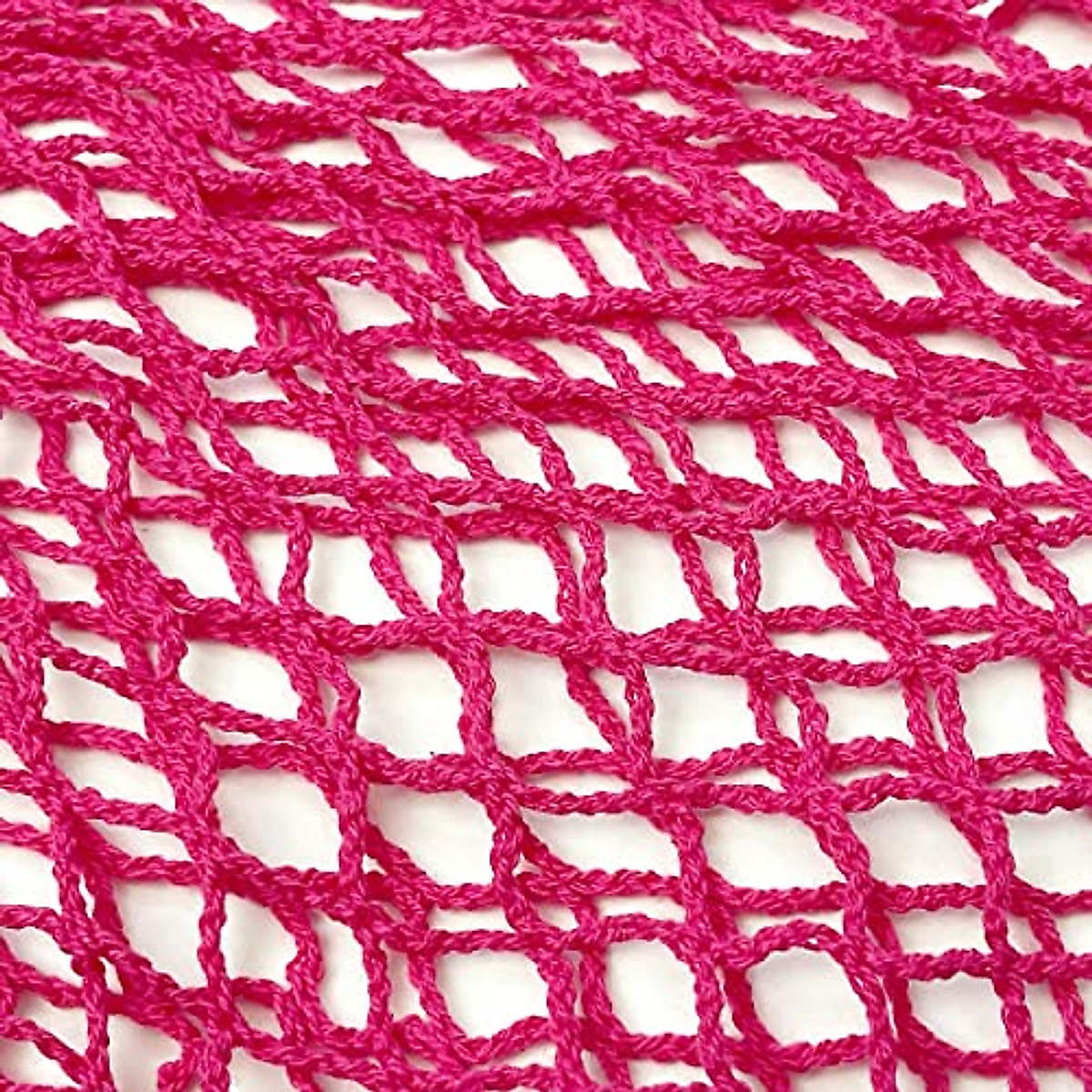 allydrew Cotton Mesh Net Shopping Bag, Grocery Bag for Vegetables, Produce (Set of 3), Hot Pink, Beige, Teal