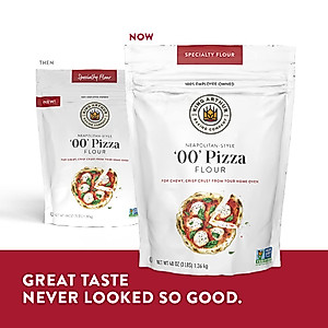 King Arthur 00 Pizza Flour, Non-GMO Project Verified, 100% American Grown Wheat, 3lb