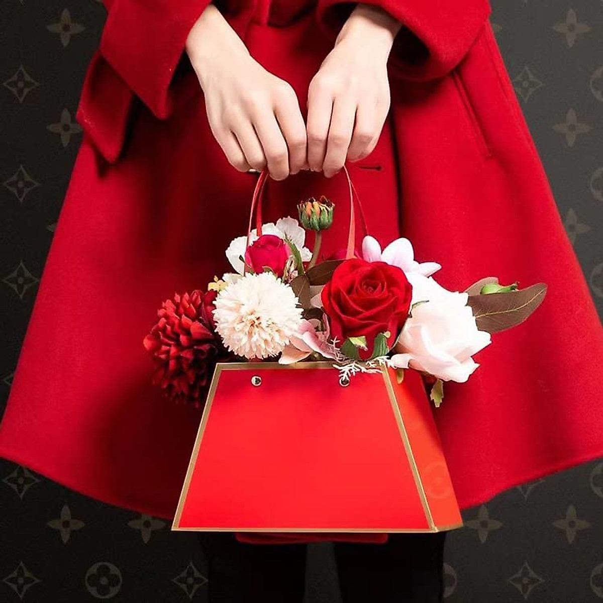 XICHEN 6 Counts/Colors flower gift bag,Florist Bouquet Supplies,DIY Crafts,Gift Packaging or Gift Box Packaging, Waterproof Floral Wrapping