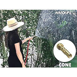 High Pressure Hose Nozzle Heavy Duty | Brass Water Hose Nozzles for Garden Hoses | Adjustable Function | Fits Standard Hoses, Garden Sprayer, Spray Nozzle, Power Washer Nozzle