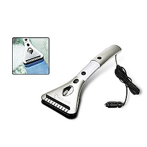 Zento Deals Heated Car Window Snow/Ice Scraper with Light - Extendable 12V LED Light with 15.8 feet Long Cord