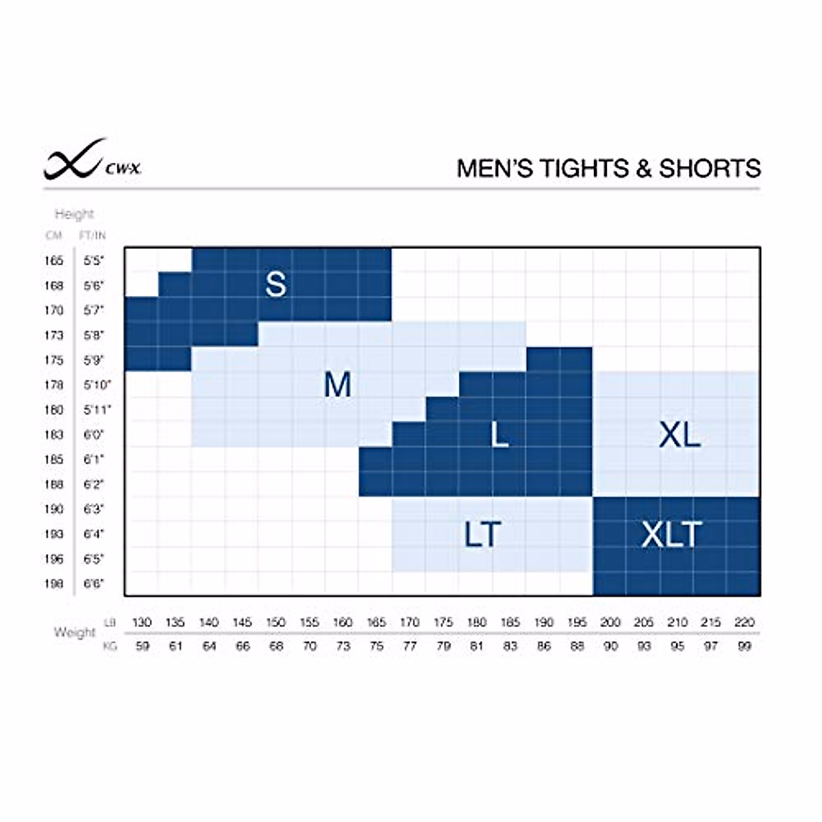 CW-X Endurance Generator High Performance Compression Tights, Dark Sapphire, X-Large