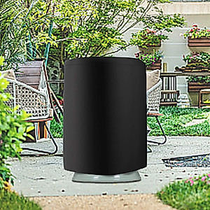 Table Cover Waterproof Round Patio Cool Bar Table Cover with Drawstrings, Fade Resistant Fabric for Cocktail Coffee Outdoor Furniture Side Tables, Diameter 20.5 * Height 23 Inches Black