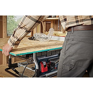 BOSCH GTS15-10 10 Inch Portable Jobsite Table Saw with Gravity-Rise Wheeled Stand, 15 Amp, 32-1/8 Inch Rip Capacity, 4 HP