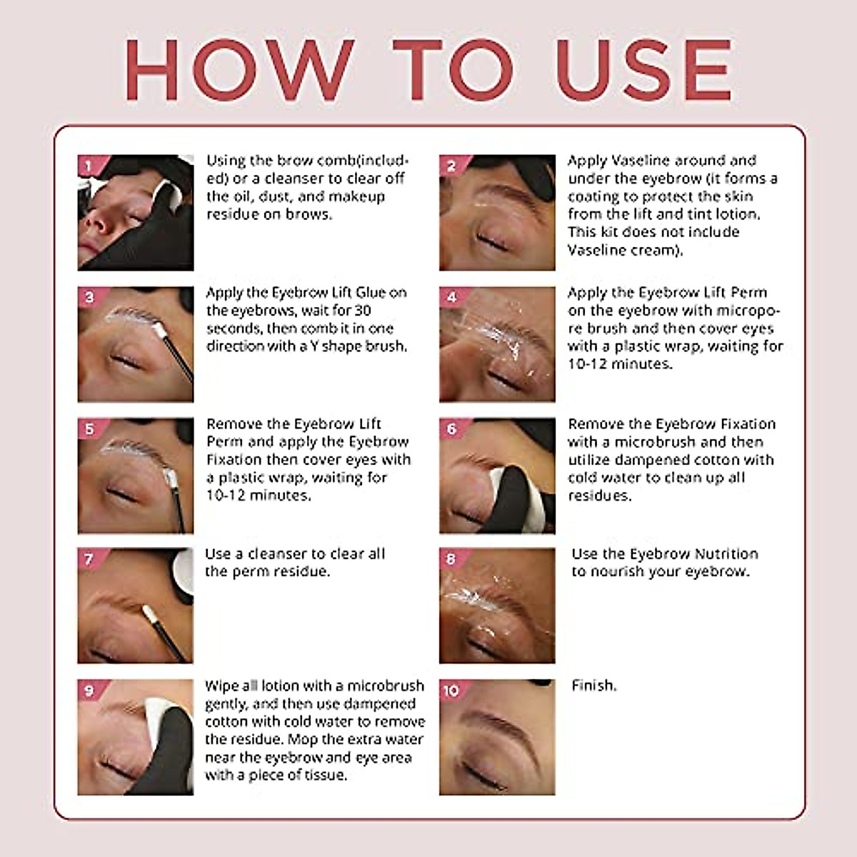 Sarah Gold Brow Lamination Kit, Eyebrow Lamination Kit, Eyebrow Perm Kit, Instant DIY Eye Brow Lift Kit for Fuller, Thicker, At Home DIY Perm For Your Brows, Lasts For 6-8 Weeks