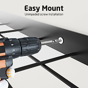 KES 30-Inch Pot Rack 2 Tier Pan Rack for Kitchen Wall Mounted Pot Organizer with 12 S-Hooks Heavy-Duty Matte Black, KUR218S75B-BK