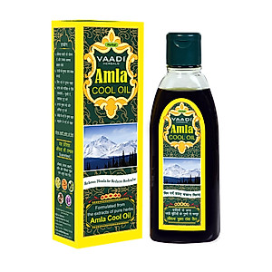Vaadi Herbals Amla and Brahmi Blend Hair Oil - Therapeutic Grade for Hair Growth and Cooling - 6.76 Ounces