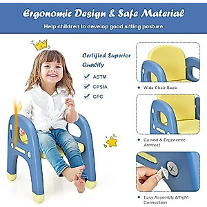 Nightcore Baby Table & Chair Set with Storage Rack, Dinosaur Shaped Children's Desk Set, Building Block Table, Suitable for Boys & Girls