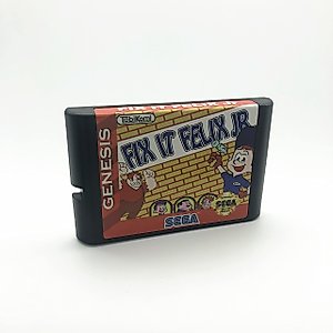 Royal Retro Fix It Felix Jr For Sega Genesis And Mega Drive 16 Bit Video Games Conosle (Black)