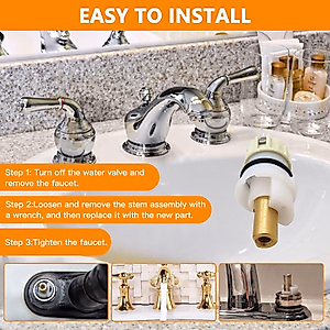 Aiyumise For Delta Faucet Stem Assembly RP25513-2 Pack - Compatible for Most Delta Two Handle Kitchen, Bathroom & Bathtub Faucets - Lasting Replacement Parts for Smooth Water Flow