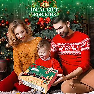 OleFun Train Set, Electric Train with Water Steam, Sounds & Lights, Model Christmas Train Set for Under The Tree, Railway Kit Gifts for 3, 4, 5, 6, 7, 8+ Year Old Boys & Girls