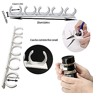 BOSOIRSOU 40 Spice Gripper Clips, 8 Strips Spice Racks Hold 40 Plastic Heavy Jars Bottles for Cabinet Door