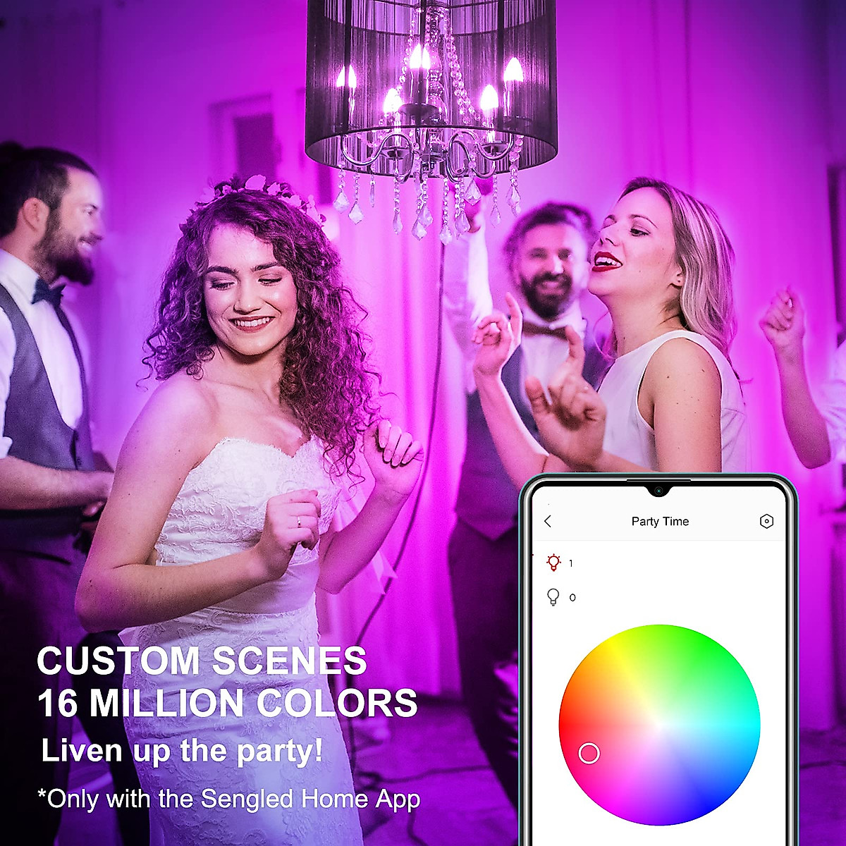 Sengled Zigbee Smart Candelabra Bulbs, Hub Required, Dimmable Multicolor E12 LED Candle Light Bulb Work with Alexa Echo(4th Gen), Echo Plus, Google/SmartThings, Voice/APP Control, 450 LM/40W Eqv. 4PK