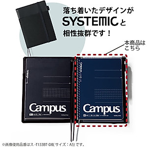KOKUYO Campus Twin Ring Notebook, Business Type, Dot B 6mm Ruled, Semi-B5, 50 Sheets, 37 Lines, Navy Cover, Japan Import (SU-T113BT-DB)