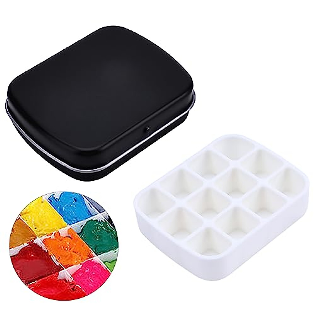 Ouligay Mini Watercolor Palette - Portable Painting Tray