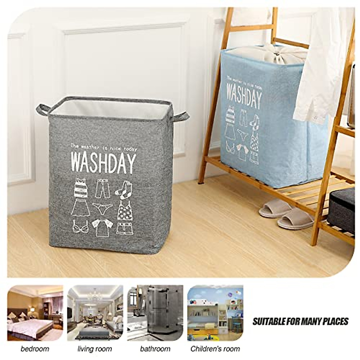 Loading Clothes Storage Box Household Storage Moving Box Wardrobe Finishing Fabric Clothes Cotton Storage Folding Box Extra Large Blanket Storage Bag-75L