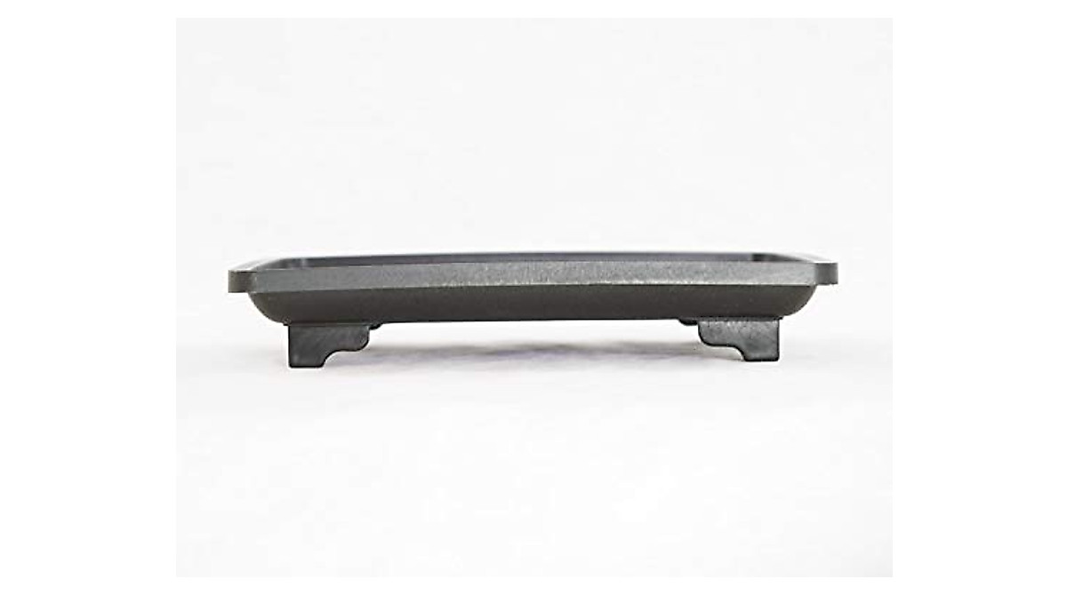 Black Plastic Humidity Tray for Bonsai Tree - 10.5x7 Inches