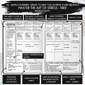 Law of Attraction Planner 2024-2024 Planner Weekly and Monthly, Hourly Planner, Daily Planner, Daily Gratitude Journal, Positive Habit Maker, Vision Board, Planner Stickers & Gift Box