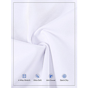 ARSUXEO Men's 3/4 Running Compression Tights Capri Pants K75 White Size Medium