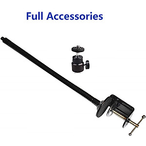 AceTaken Webcam Mount - Flexible Gooseneck Arm Clamp Stand Tripod for Logitech Webcam C920s C920 C930e C922x C930 C922 C925e C615 Brio - 25 inches