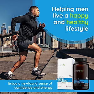 Smartvita - Total Synergy Multivitamins for Men, Vegan Multivitamins and Saw Palmetto for Men for Energy/Vitality, Brain, Heart and Eye Health, for Men Ages 25-65 plus, 120 Tablets