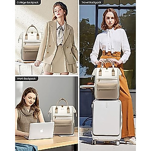 LOVEVOOK Laptop Backpack for Women Teacher Nurse Bag, 15.6 Inch Womens Work Bags, Waterproof Travel Backpack Purse, Business Computer Laptop Bag with USB Port