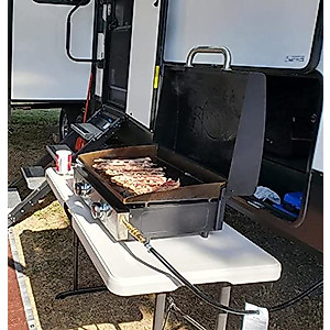 SHINESTAR 1/4'' RV Propane Quick Connect Adapter for Blackstone 17/22 Griddle, Low Pressure Conversion Fitting