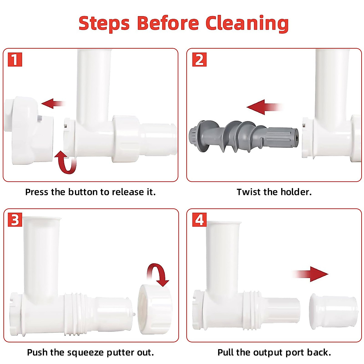 POSKZLE Pasta Attachment for Kitchenaid Stand Mixer with 6 Different Shapes Pasta Press Outlet,Durable 6-in-1 Pasta Extruder for Kitchenaid Mixer (SPXN02)