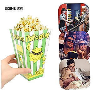 100pcs Popcorn Boxes Gift Bag Set Cardboard Food Containers Disposable Food Containers Fresh Popcorn Box Reusable Popcorn Boxes Ornament Container Movie Night Supplies Party Favor