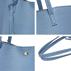 Lieseh Women's Bohemian Tote Bag for Shoulder and Hand with Inner Pocket (Blue)