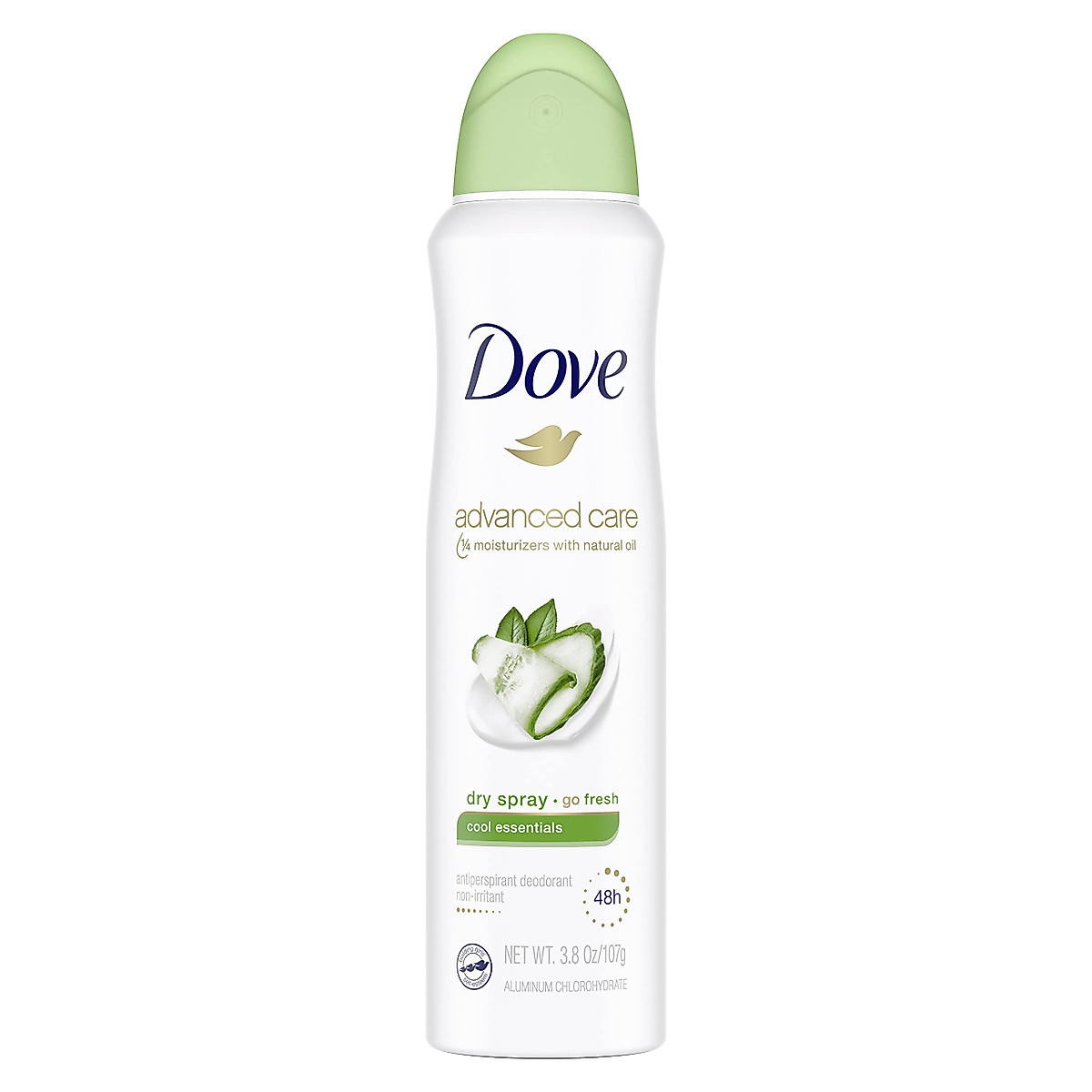 Dove Advanced Care Dry Spray Antiperspirant Deodorant For Women Cool Essentials 48 Hour Deodorant Protection 3.8 oz