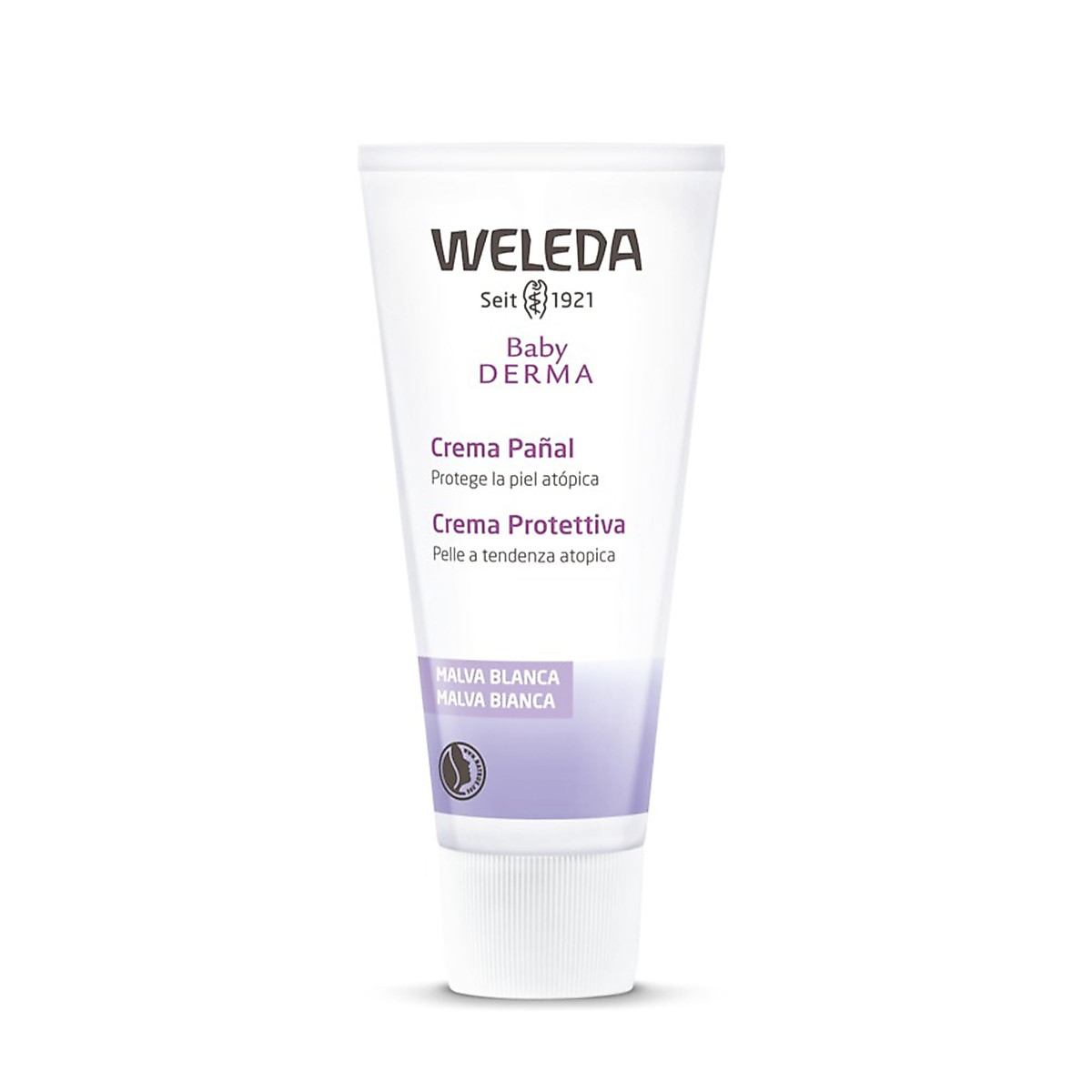 Weleda Baby White Mallow Diaper Care Cream, 1.7 Fluid Ounce, Fragrance Free Plant Rich Protection with White Mallow, Pansy, Sesame and Coconut Oils