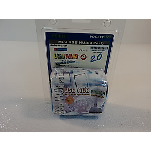 Sprinters Mini 4 Port USB Hub 2.0 Pocket Size Plug and Play UH-374AP