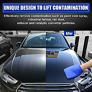 GMISUN Clay Mitt, 2 Pack Clay Bar Mitt for Car Detailing, Medium Grade Magic Car Wash Mitt Auto Detailing, Scratch Free and Paint Safe for Car Detailing Cleaning Polishing Paint, Glass, Wheels