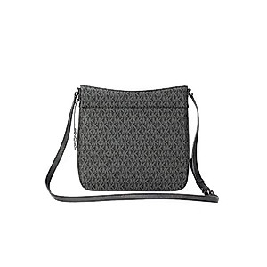 Michael Kors Jet Set Large Messenger Bag Crossbody Black MK Signature